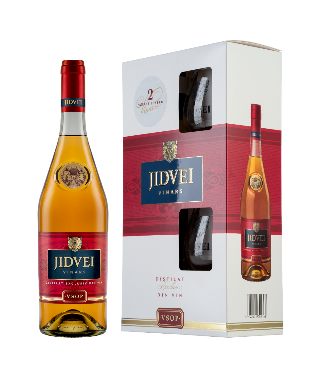 Jidvei Vinars VSOP 0.7L+2 Pahare - Finebar